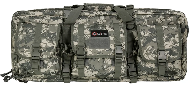 GPS Bags DRC28ACU Double Rifle Case A-TACS AU 600D Polyester w/ 2 ...